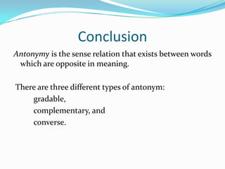 Antonyms | PPTX