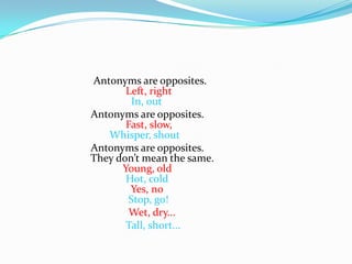 Antonyms | PPTX