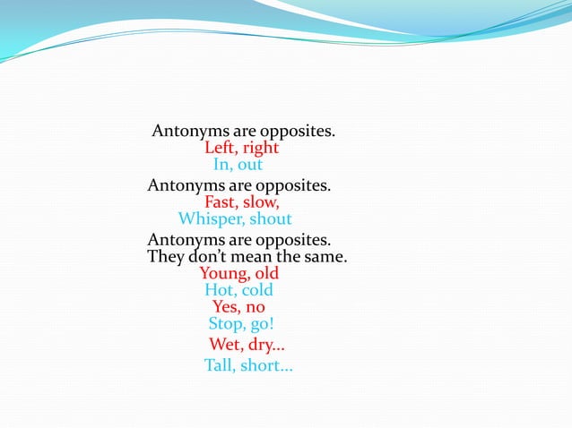 Antonyms | PPTX
