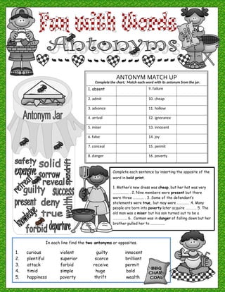 ANTONYMS1............................doc | Stocks and Bonds | Personal ...
