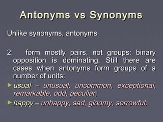 Antonyms 2013 | PPT