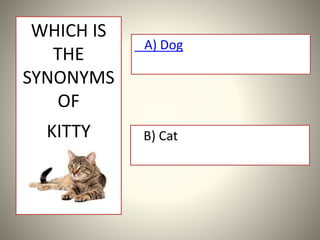 Antonyms and synonyms | PPTX