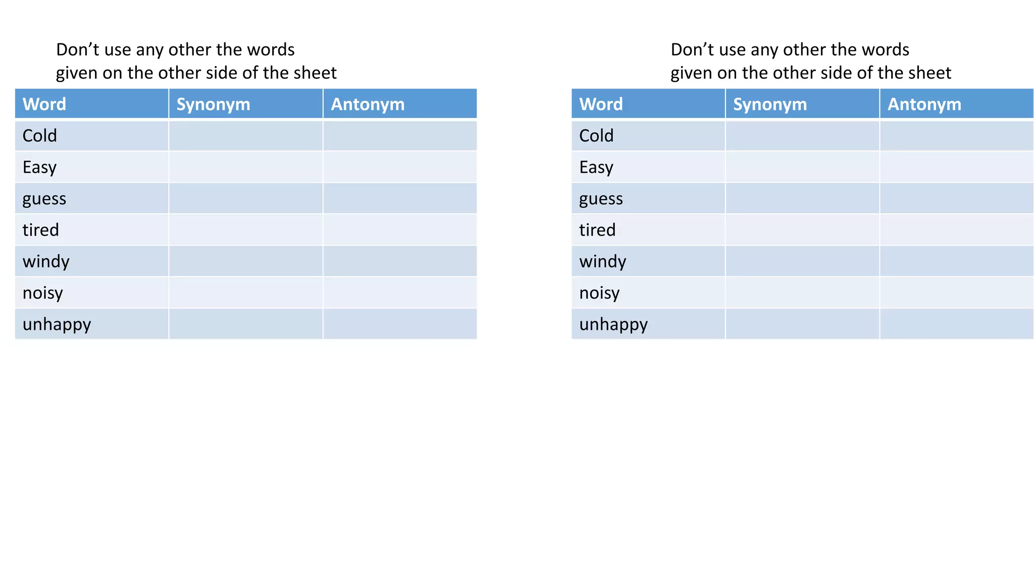 Antonyms and synonyms | PPTX