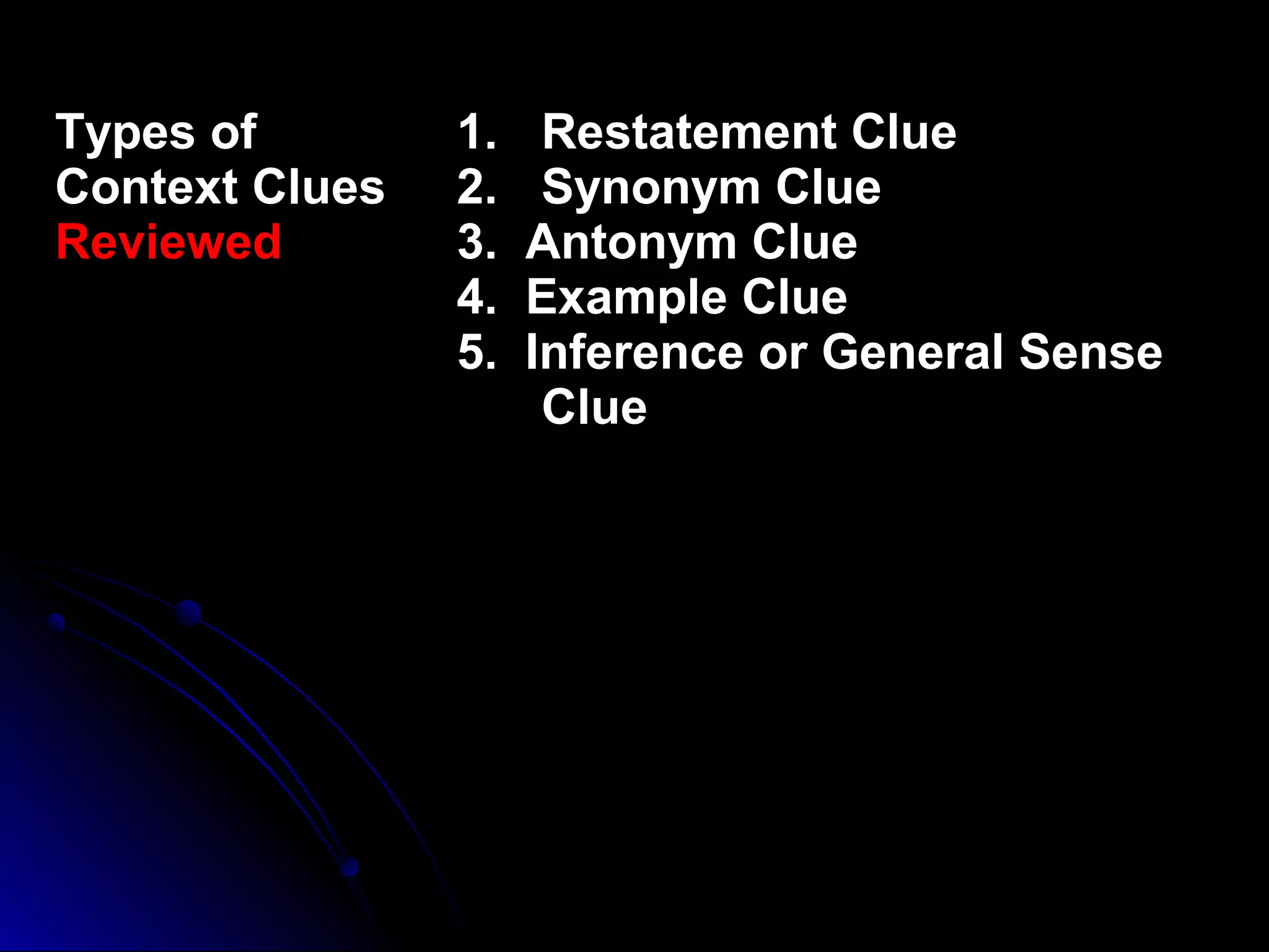 Antonyms as context clue | PPT