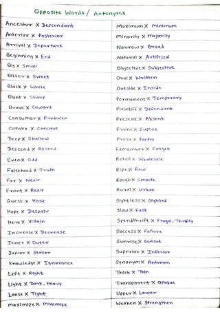 Antonyms (English) | PDF