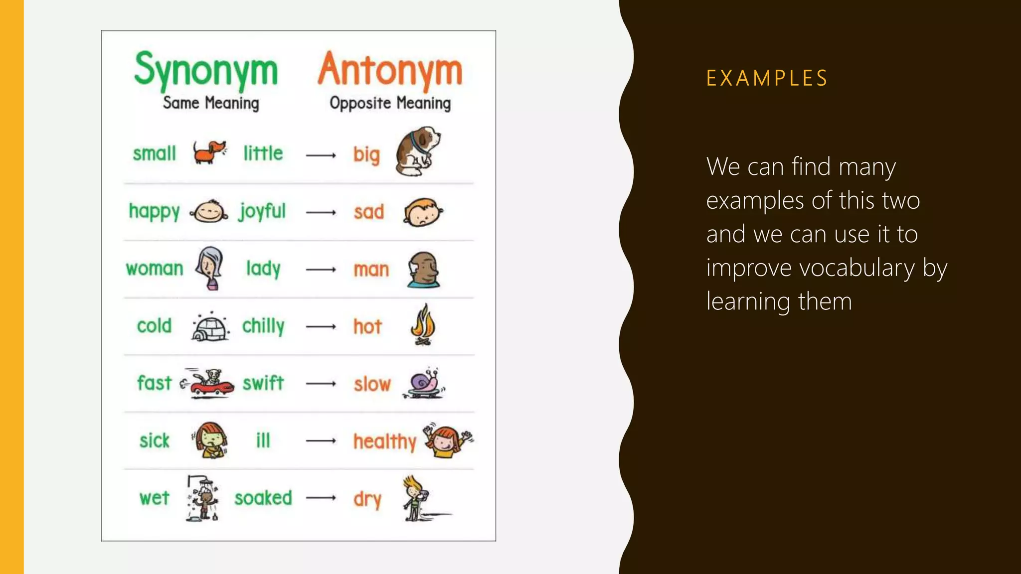 Antonyms&synonyms | PPTX