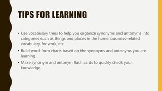 Antonyms&synonyms | PPTX