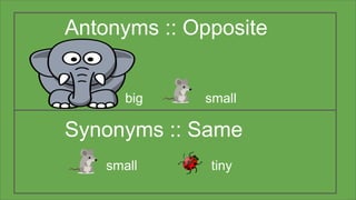 Antonyms and Synonyms PowerPoint for ESL | PPT