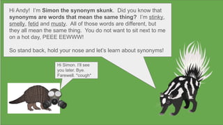 Antonyms and Synonyms PowerPoint for ESL | PPTX