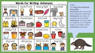 Antonyms and Synonyms PowerPoint for ESL | PPT