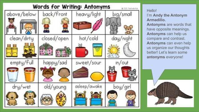 Antonyms and Synonyms PowerPoint for ESL | PPT