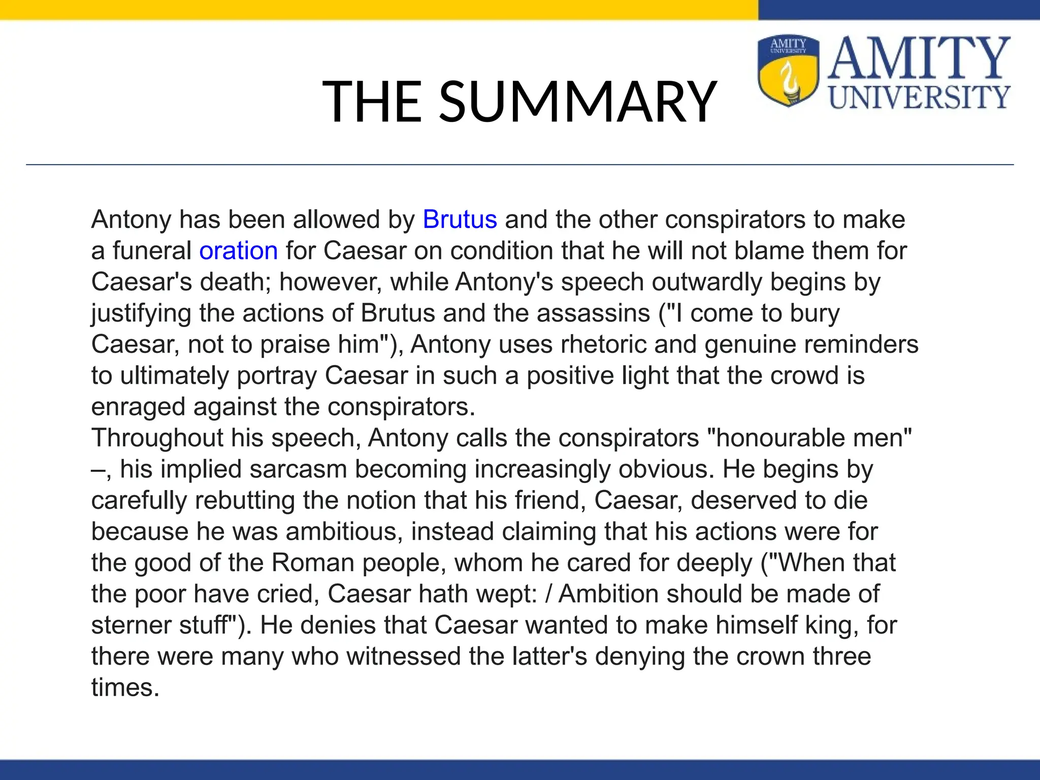 ANTONY’S SPEECH.pptxeqwfqfewfwf3fw3fwwfw3f | PPTX