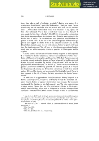 Antony S Speech In Shakespeare S Quot Julius Caesar Quot And The ...