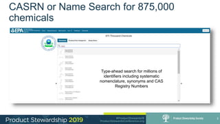 EPA CompTox Chemicals Dashboard - A chemical integration hub | PPT