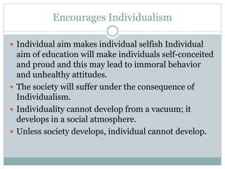 INDIVIDUAL AIM OF EDUCATION PPT | PPTX
