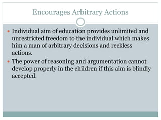 INDIVIDUAL AIM OF EDUCATION PPT | PPTX