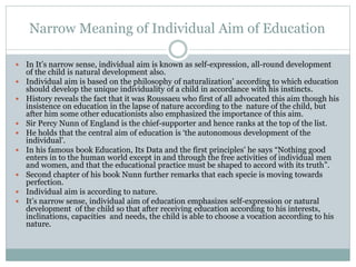 INDIVIDUAL AIM OF EDUCATION PPT | PPTX