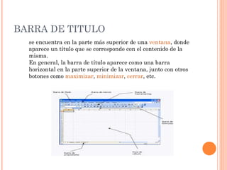 elementos tipicos de las interfaces graficas de usuario | PPT