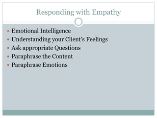 RESPONDING SKILLS IN GUIDANCE AND COUNSELLING | PPTX