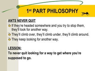 Ant philosophy | PPT