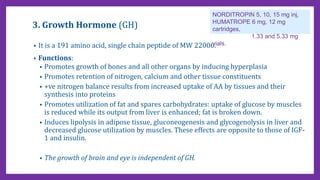 Ant pituitary hormones | PDF