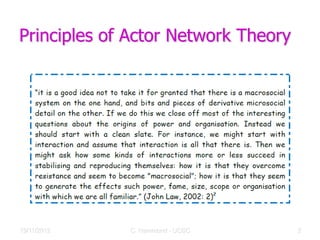 Actor Network Theory - Modernity to Postmodernity | PPT