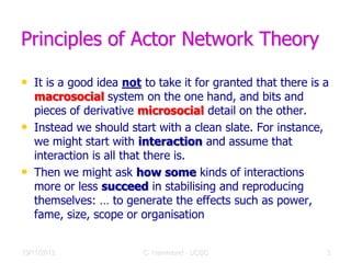 Actor Network Theory - Modernity to Postmodernity | PPTX