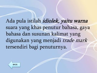 Antopologi: Dialek dan Bahasa Lisan | PPTX