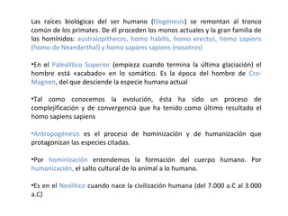 Antropogénesis y lenguaje | PPT | Science