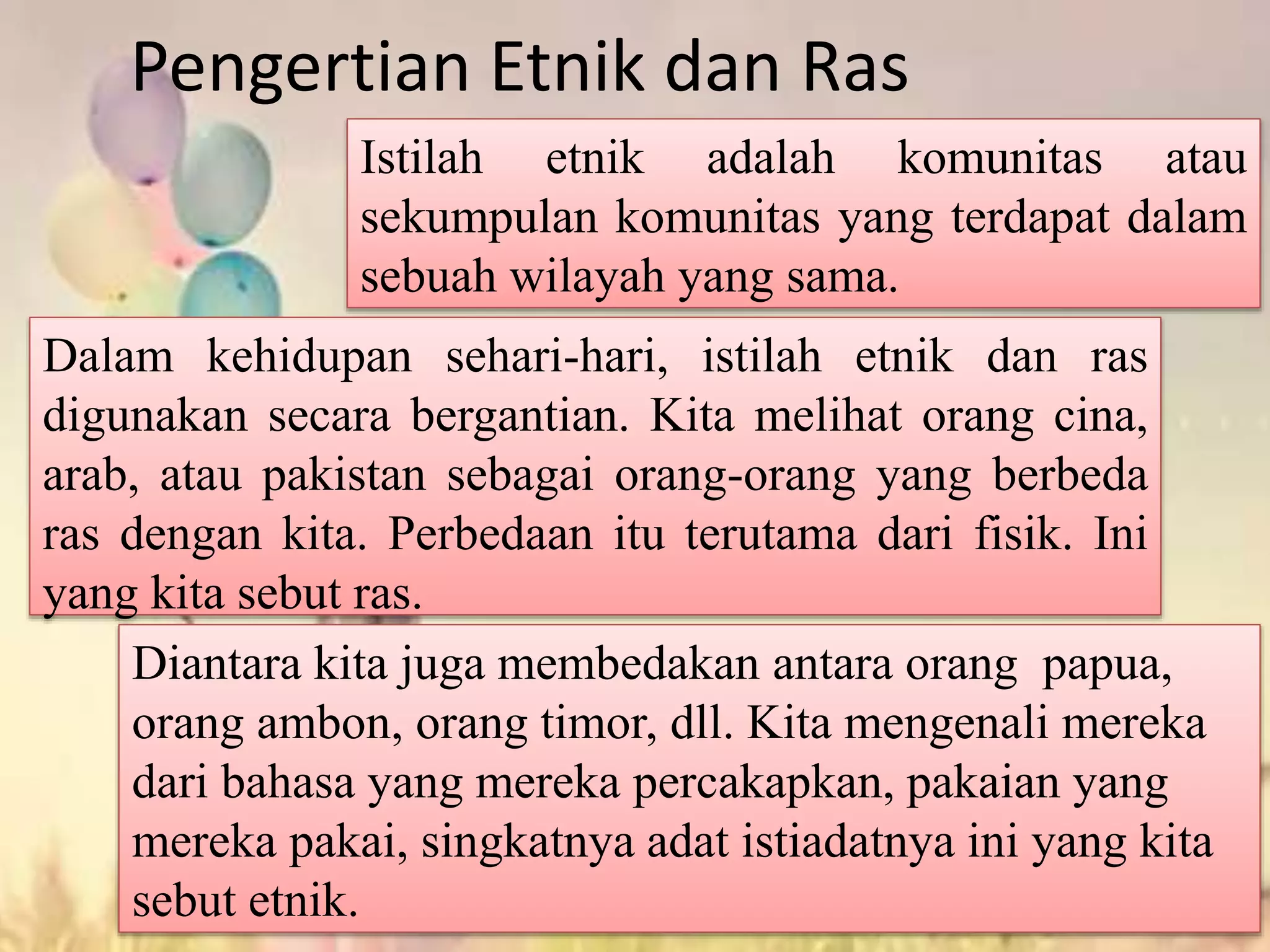 Power Point Presentasi Antropologi Budaya (Etnik dan Ras) | PPTX