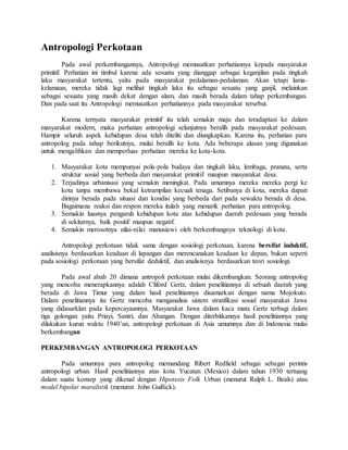 Antropologi perkotaan | PDF