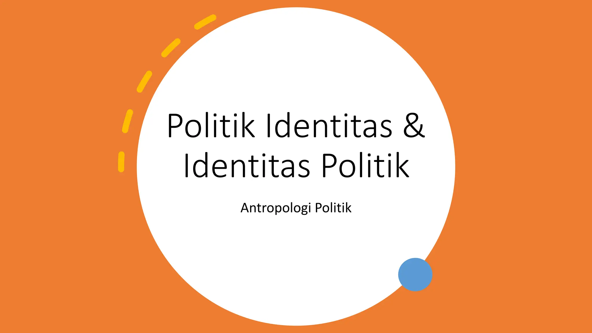 Antropologi Petemuan 4 Identitas Politik & Politik Identitas.pptx