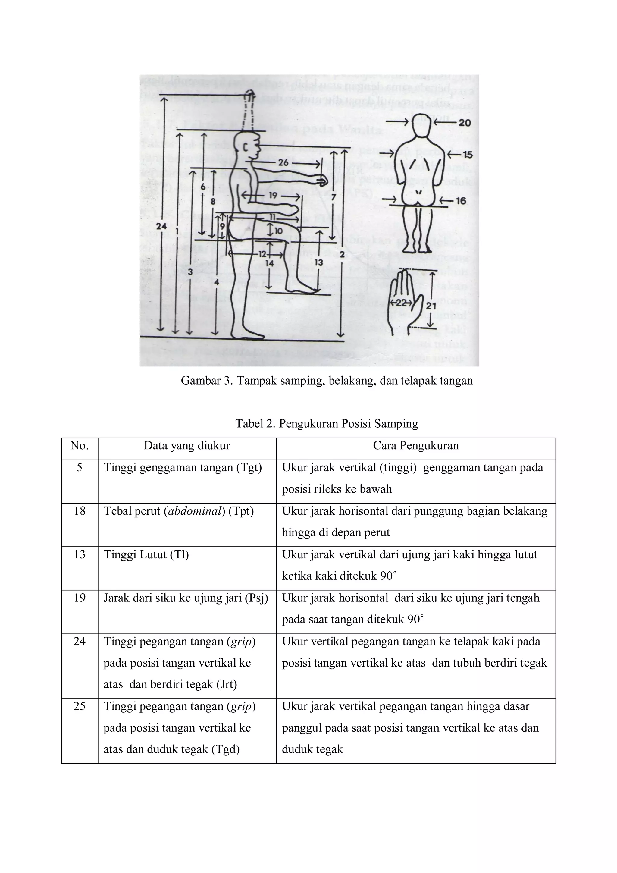 ANTROPOMETRI. B. Input dan Output Input 1. Data antropometri dimensi ...