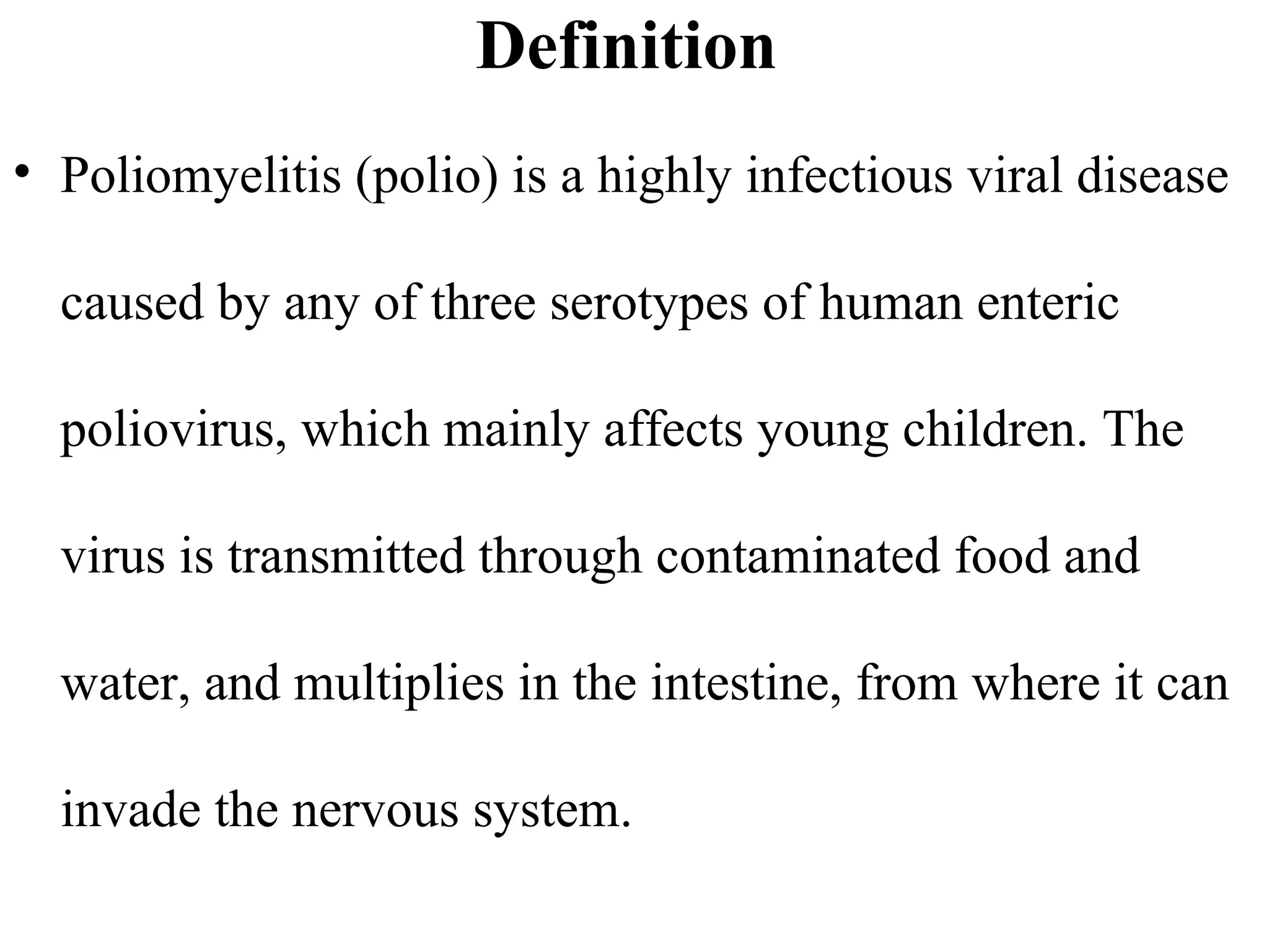 POLIOMYELITIS ORTHO | PPT
