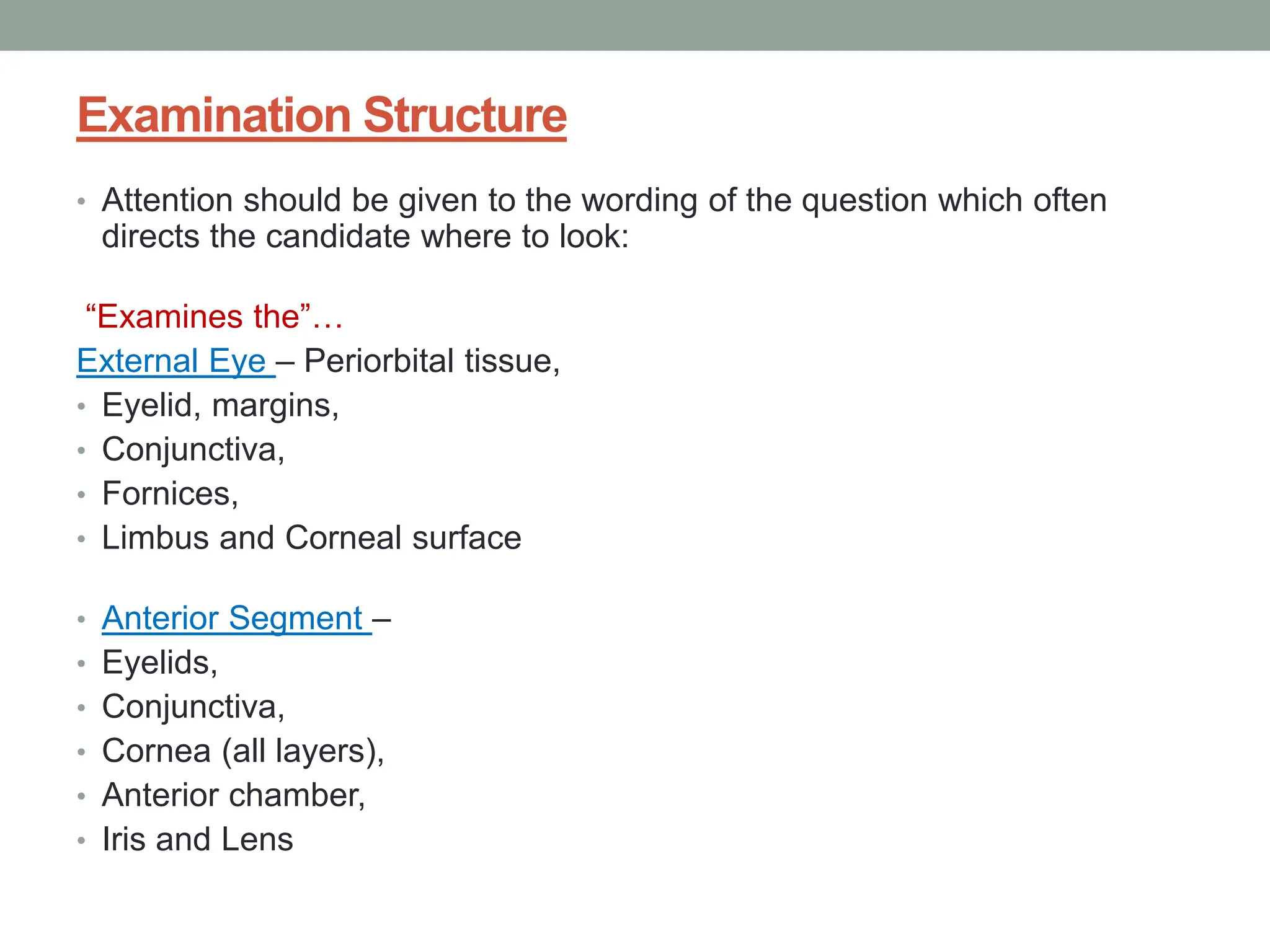ANTERIOR SEGMENT EXAMINATION.PPTX....... | PPT