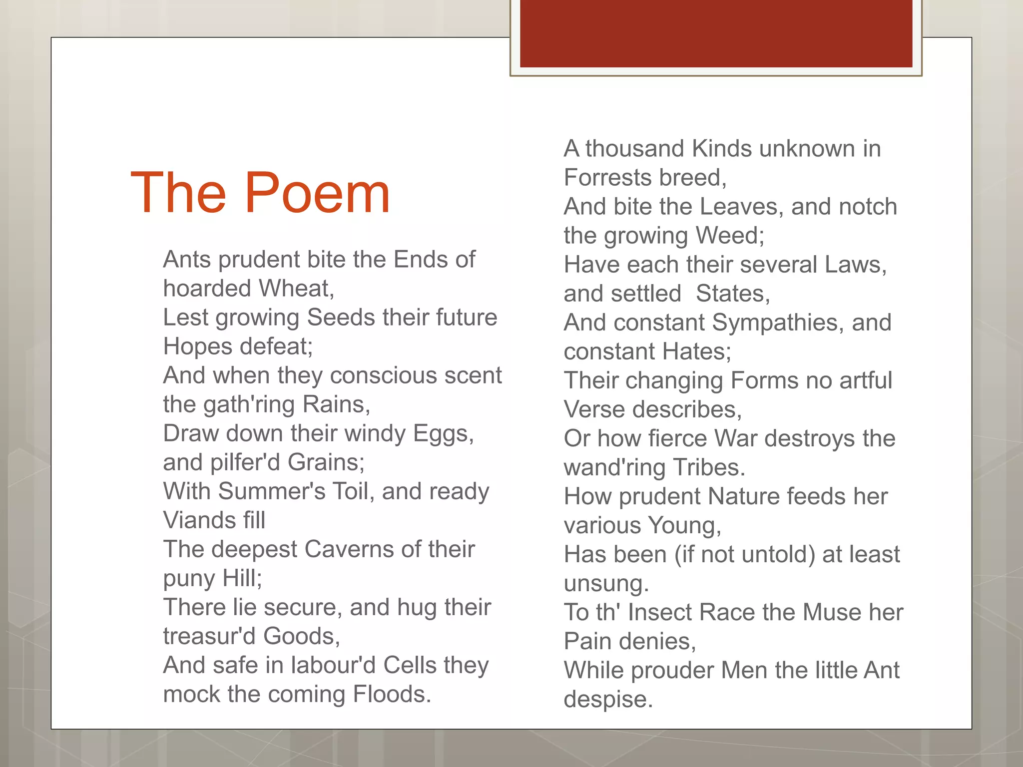 Ants (from dryades) by william diaper | PPTX