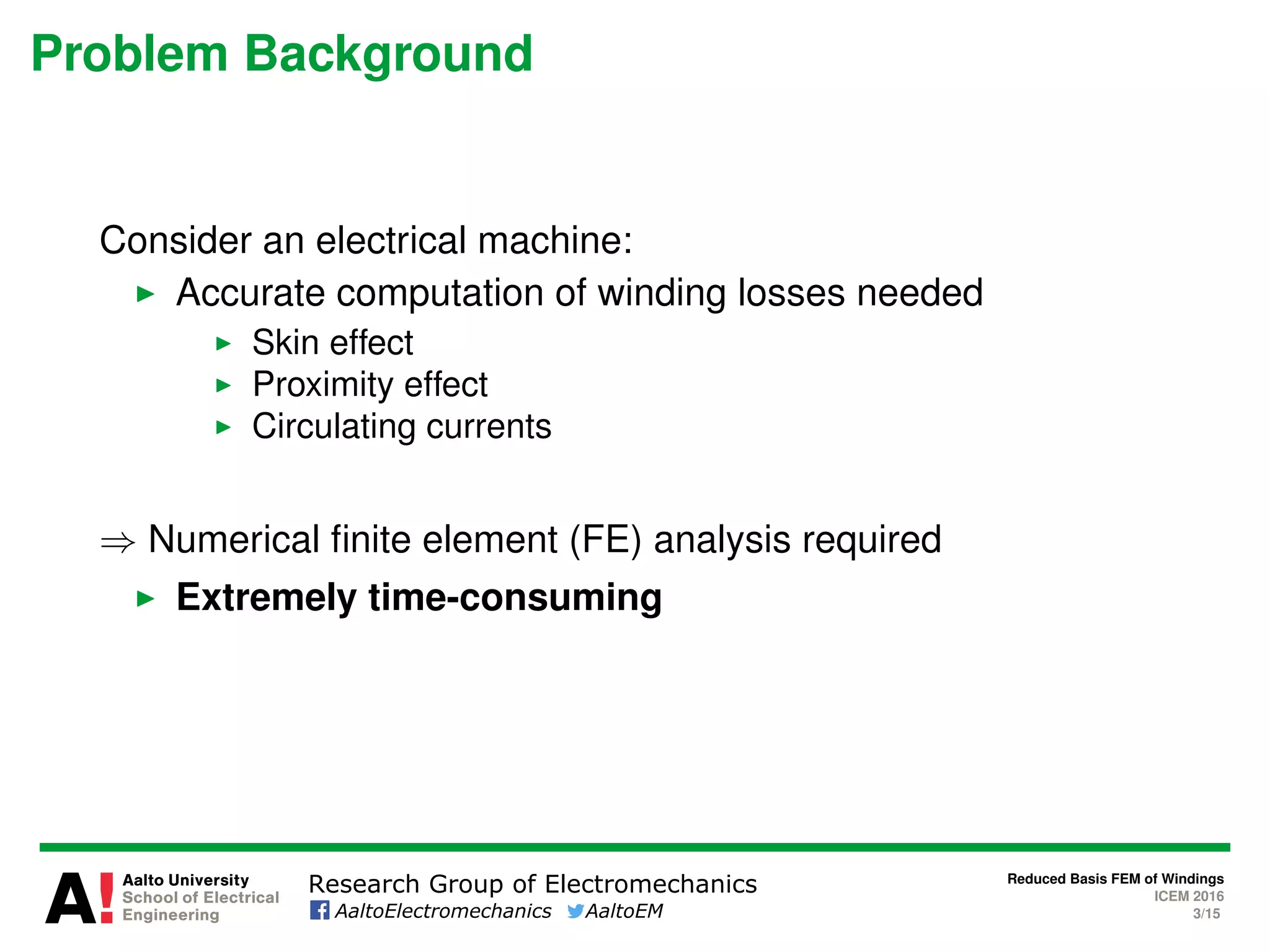 Reduced Basis Finite Element Modelling of Electrical Machines with Multi-Conductor Windings | PDF