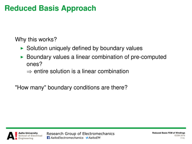 Reduced Basis Finite Element Modelling of Electrical Machines with ...