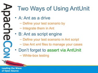 Ant Unit Your Functional Test | PPT