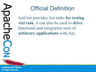 Ant Unit Your Functional Test | PPT
