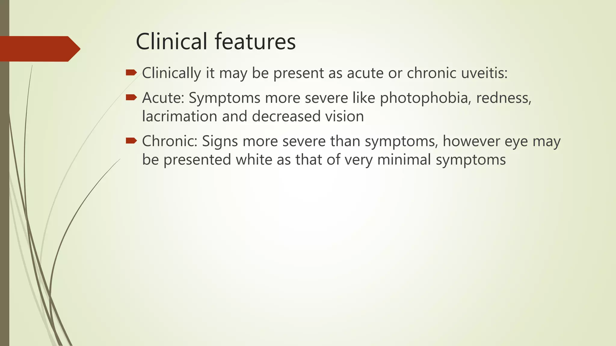 Anterior uveitis - SIGNS, SYMPTOMS AND TREATMENT | PPTX