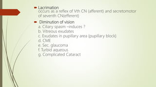 Anterior uveitis - SIGNS, SYMPTOMS AND TREATMENT | PPTX