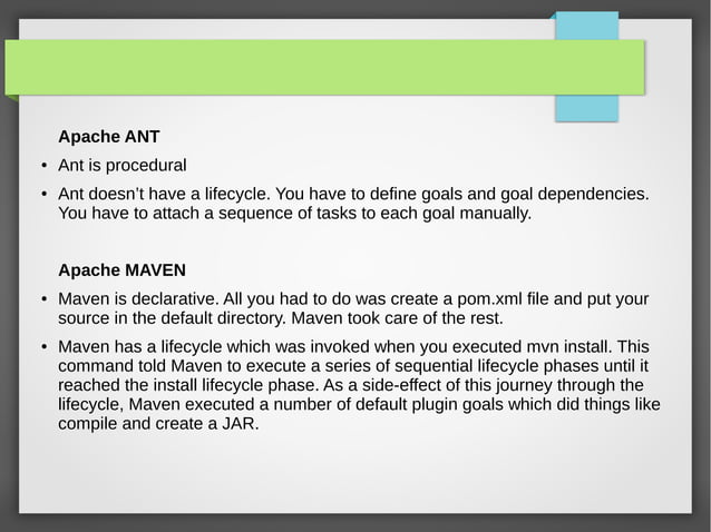 Apache ANT vs Apache Maven | PPT