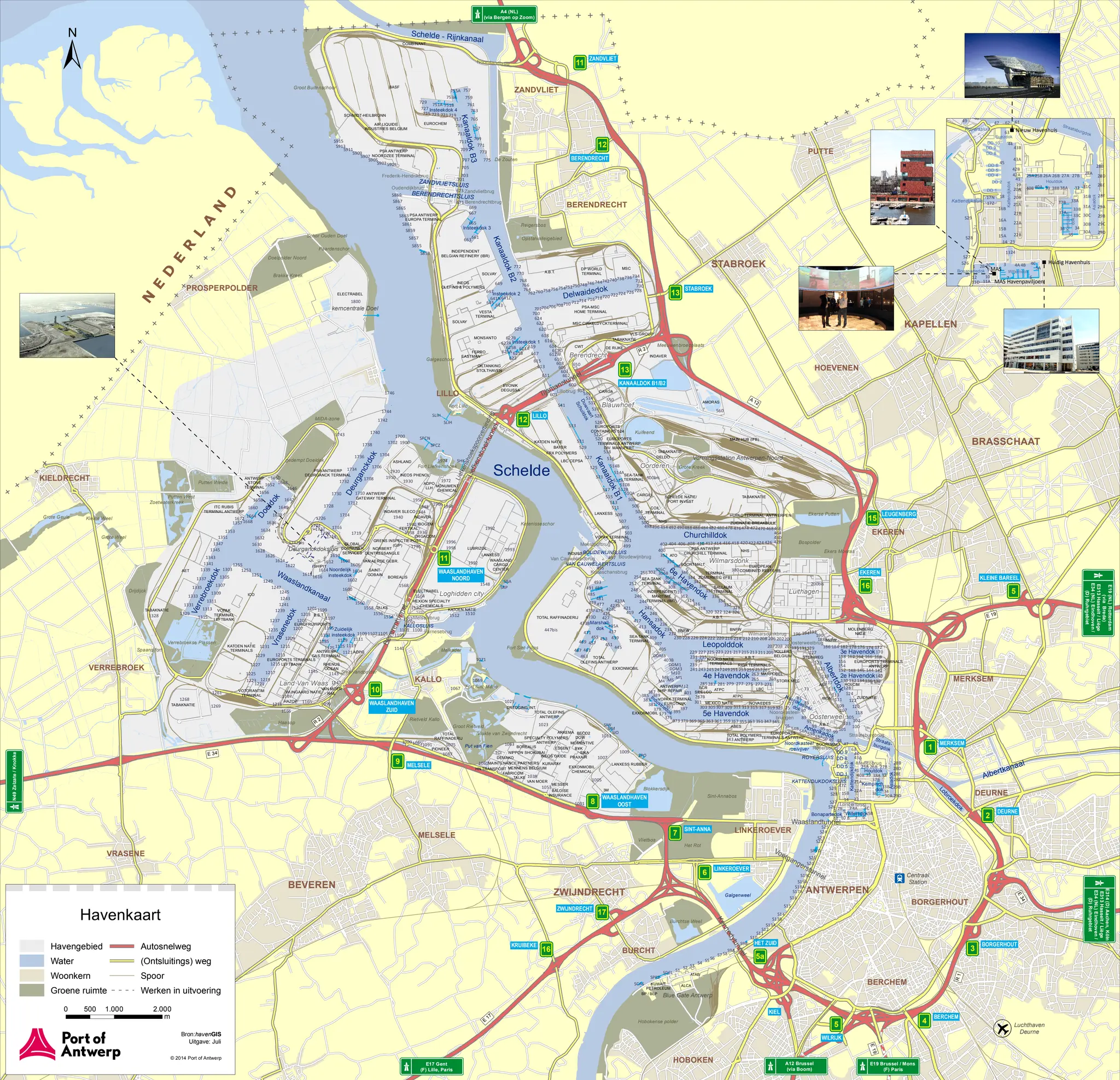 Antwerpen havenkaart maps, maps of antwerp | PDF | Rail Travel | Travel ...