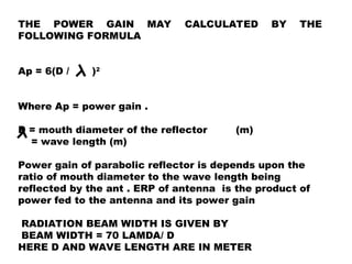 RADIO SET ANTENA WITH PARABOLA REFLECTOR.ppt