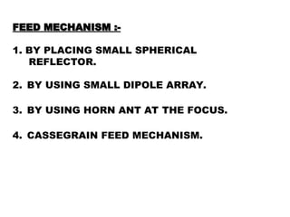 RADIO SET ANTENA WITH PARABOLA REFLECTOR.ppt