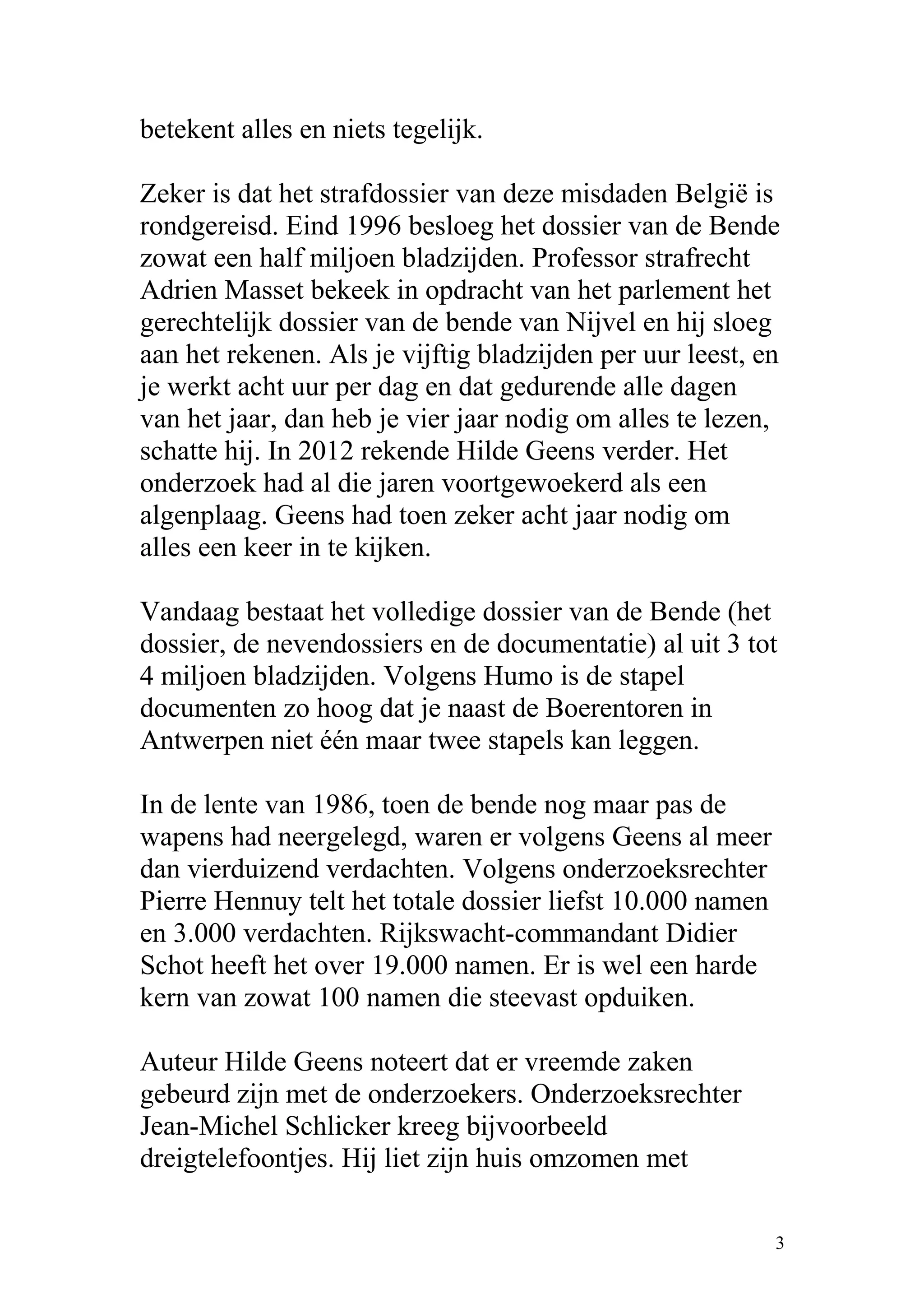 Geheim Bende van Nijvel verstopt in zachte informatie | DOC