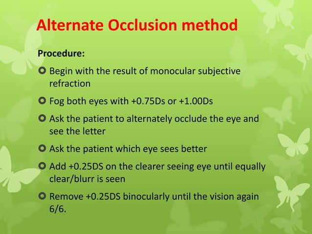 Objective Refraction and Subjective Refraction | PPTX | Eye and Vision ...