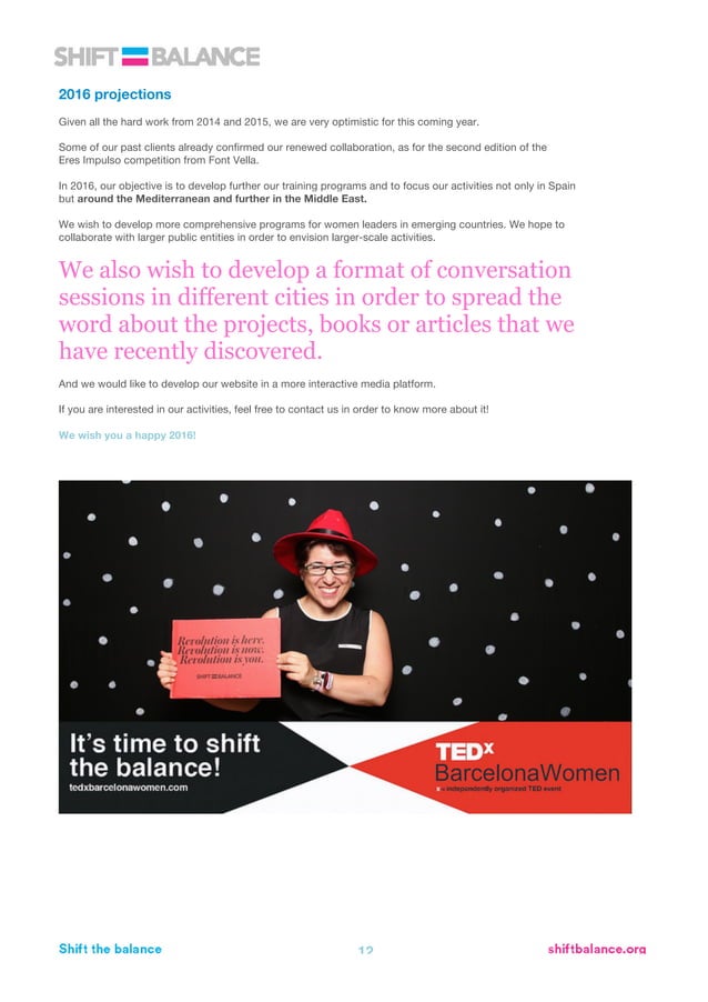 Annual report shiftbalance | PDF