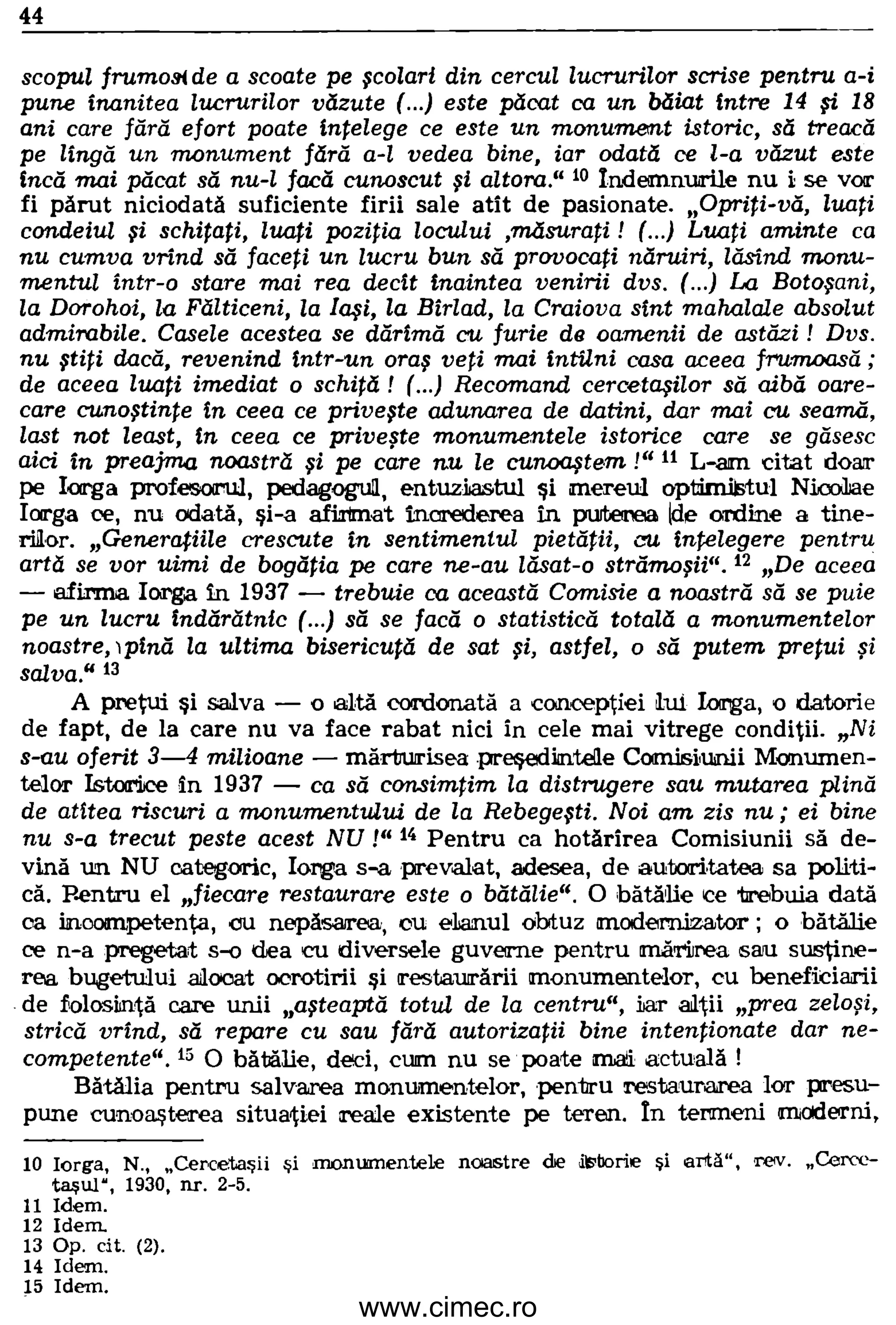 Andrei Paleolog: Nicolae Iorga - În apărarea monumentelor istorice | PDF